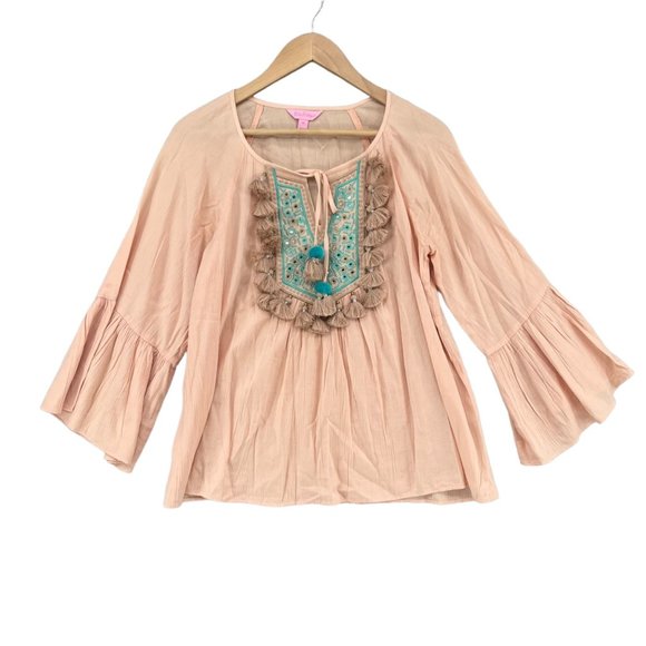Lilly Pulitzer | Tops | Lilly Pulitzer Shandy Top Womens Sandstone ...
